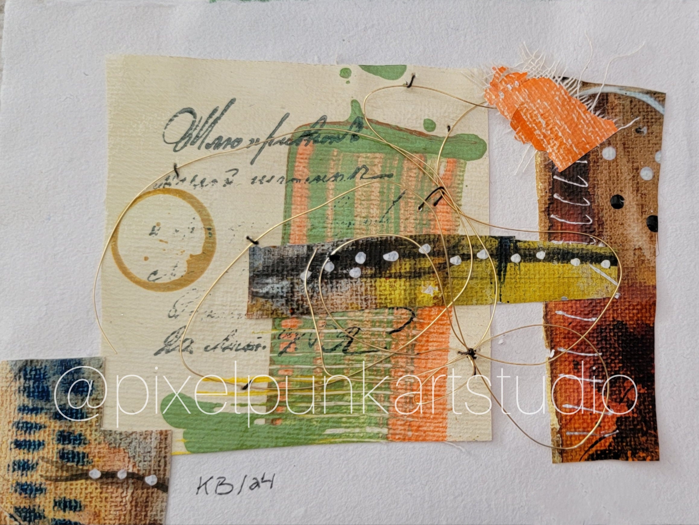 Framed Vintage Collage Art,handmade, 3D Abstract Mixed Media Collage ...