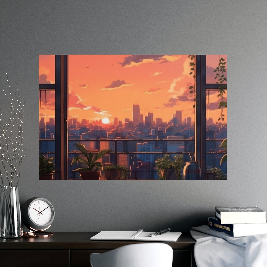 Anime Window Posters, Anime Style Art , Matte Posters, Home Wall Decor ...