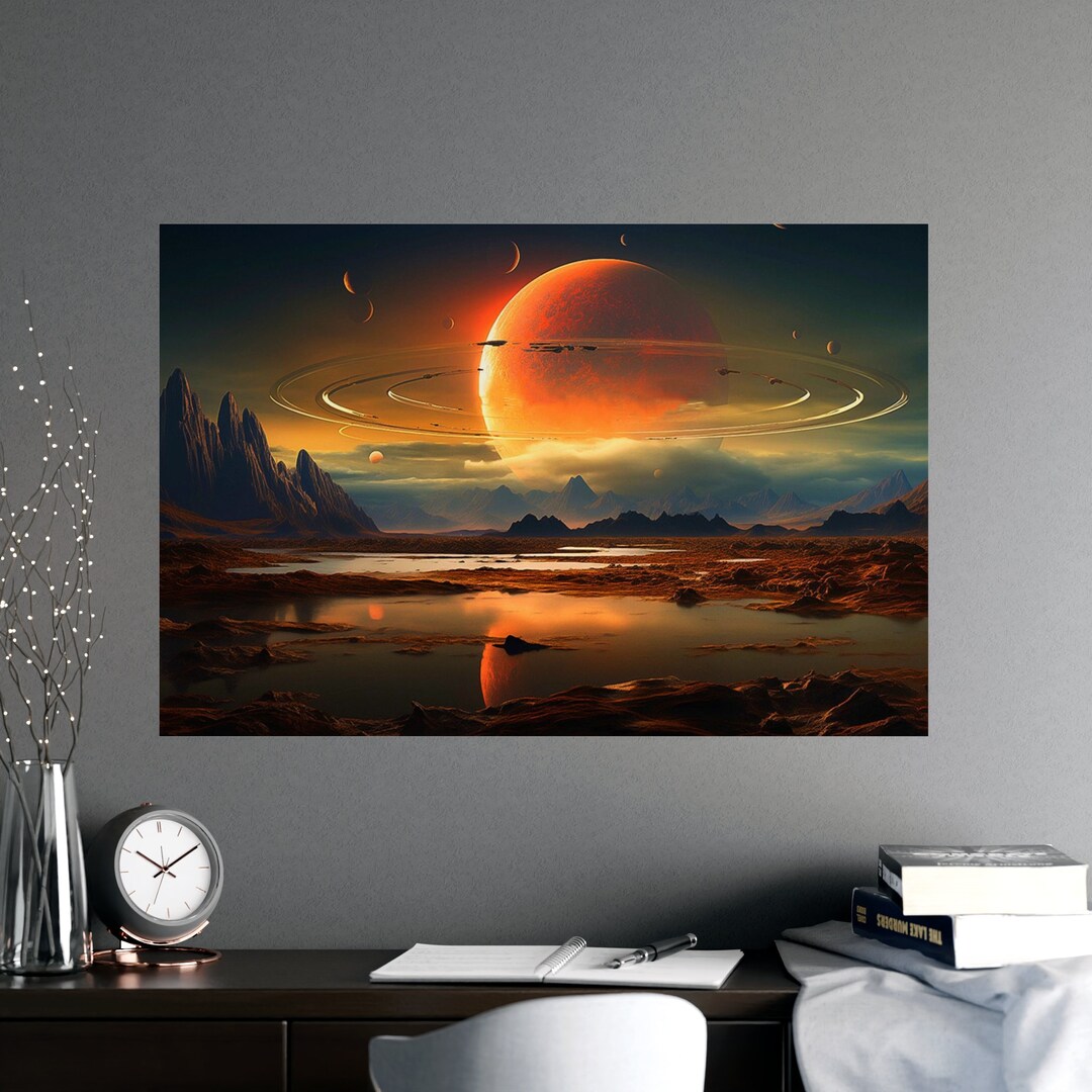 Alien Planet Space Poster Video Game Print Gaming Decor - Etsy