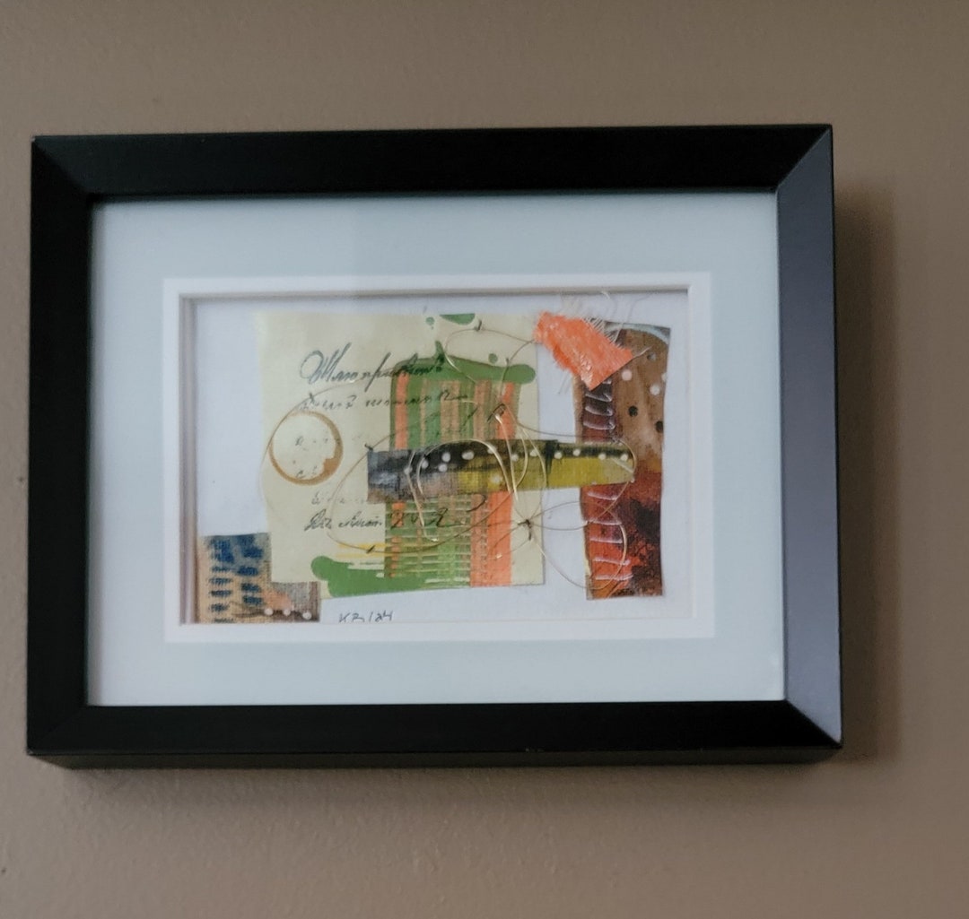 Framed Altered Art,original Gallery Wall Art,3d Mixed Media Collage Art ...