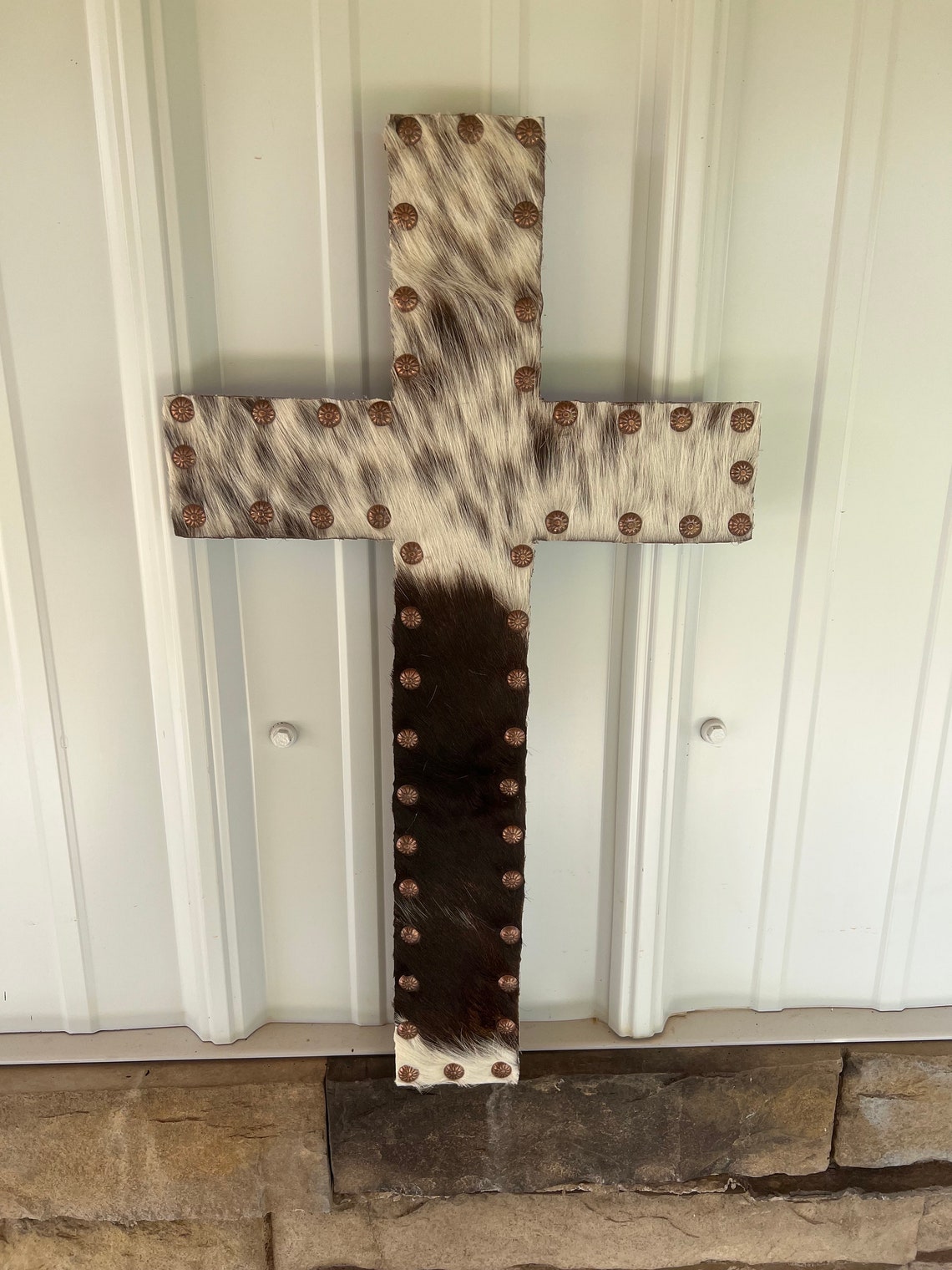 18custom Handmade Rustic Western Cowhide Cross Home Decor Wall ...