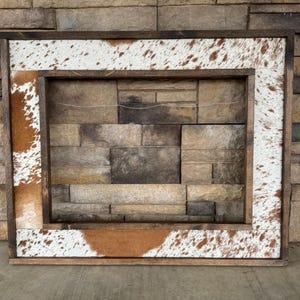 Custom Cowhide Picture Frame Rustic Western Unique Farmhouse Cow Hide ...