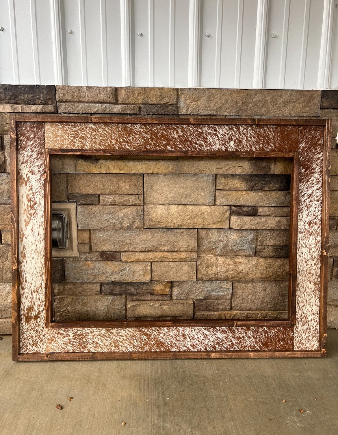 Custom Cowhide Picture Frame Rustic Western Unique Farmhouse Cow Hide ...