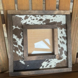 Custom Cowhide Picture Frame Rustic Western Unique Farmhouse Cow Hide ...