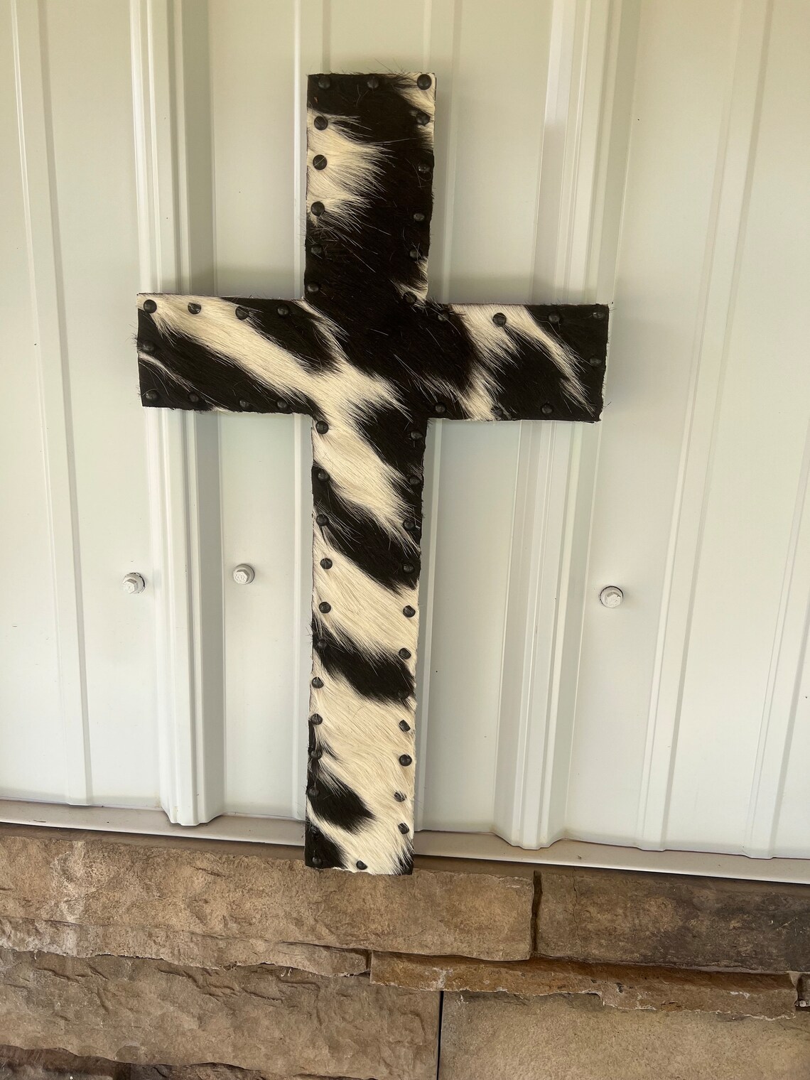 18custom Handmade Rustic Western Cowhide Cross Home Decor Wall ...
