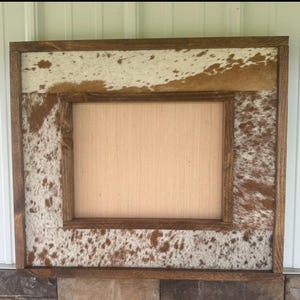 Custom Cowhide Picture Frame Rustic Western Unique Farmhouse Cow Hide ...