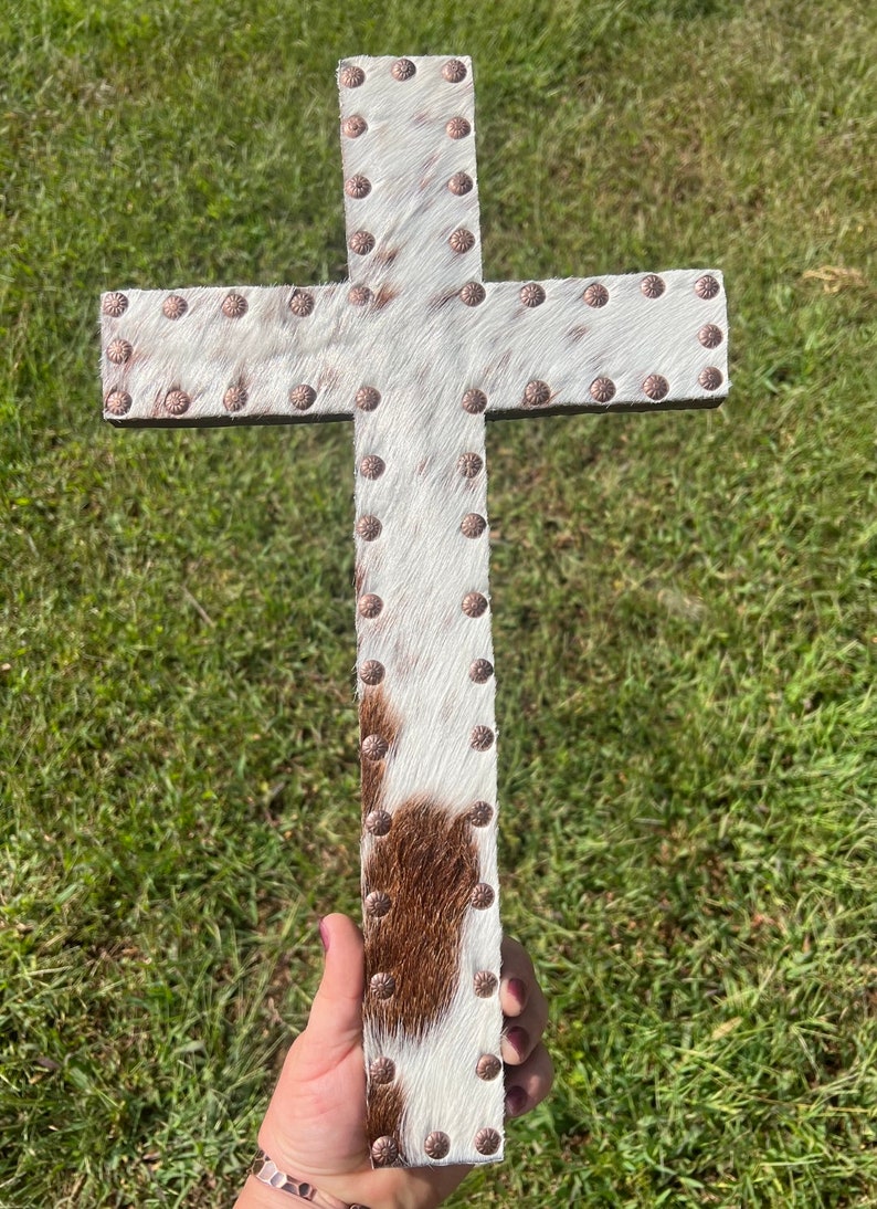18custom Handmade Rustic Western Cowhide Cross Home Decor Wall ...