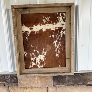 Branding Frame Cowhide Picture Frame Rustic Western Unique Farmhouse ...