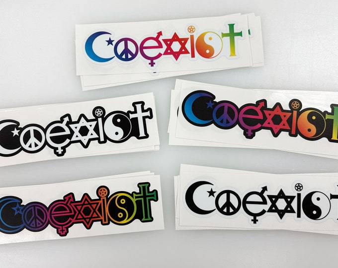 Coexist Vinyl Decal Car Window, Mirror, Bumper, Laptop, Cornhole ...