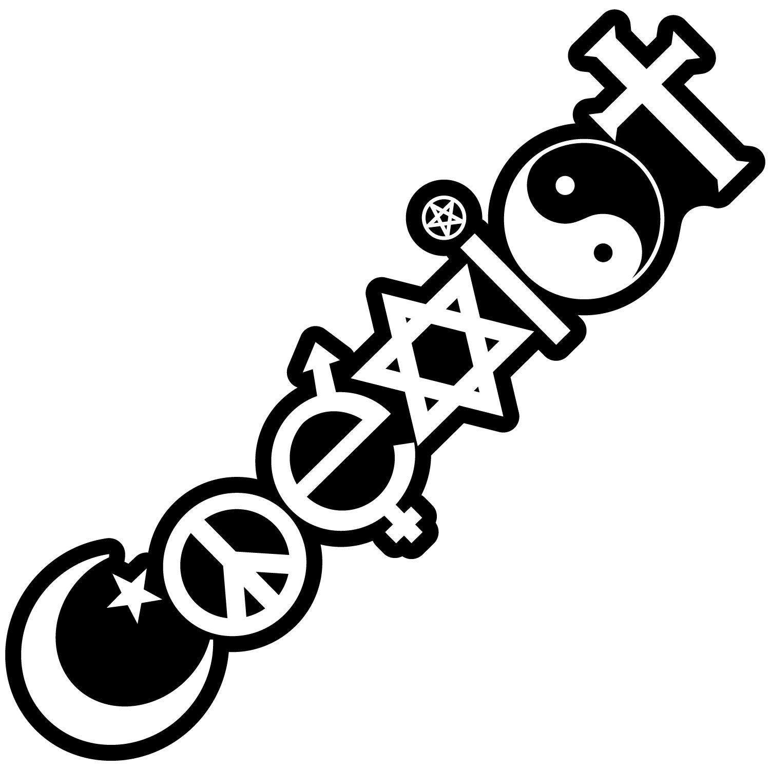 Coexist Sticker Decal in Vinyl W/protective Laminate in Rainbow, B&W ...