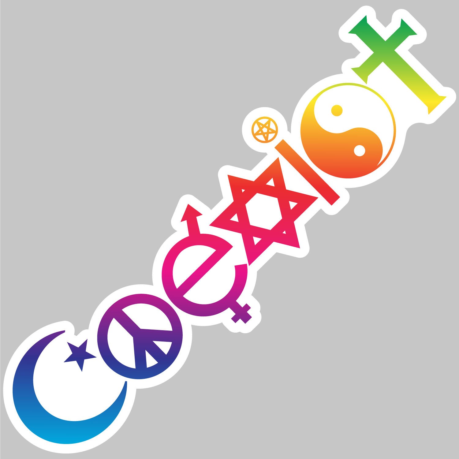 Coexist Sticker Decal in Vinyl W/protective Laminate in Rainbow, B&W ...