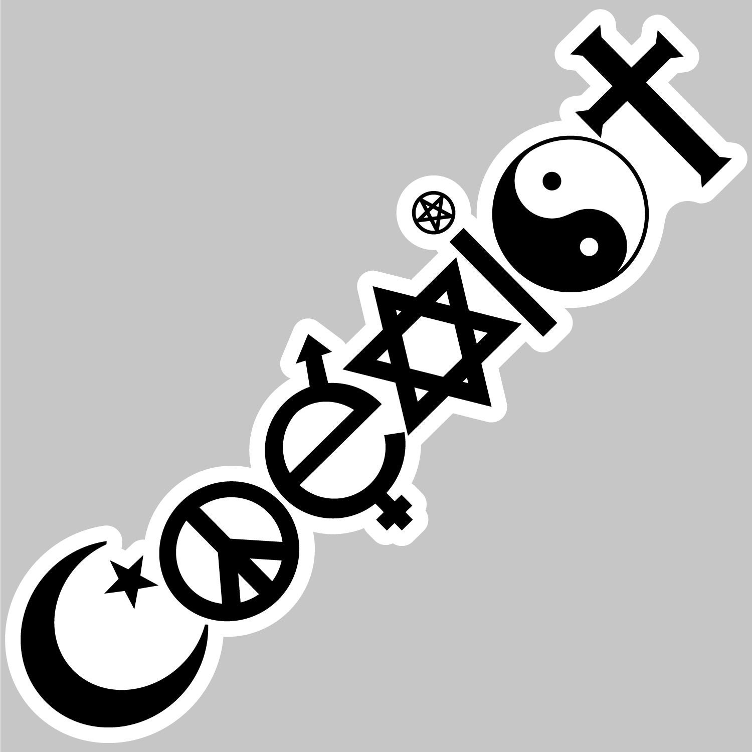 Coexist Sticker Decal in Vinyl W/protective Laminate in Rainbow, B&W ...
