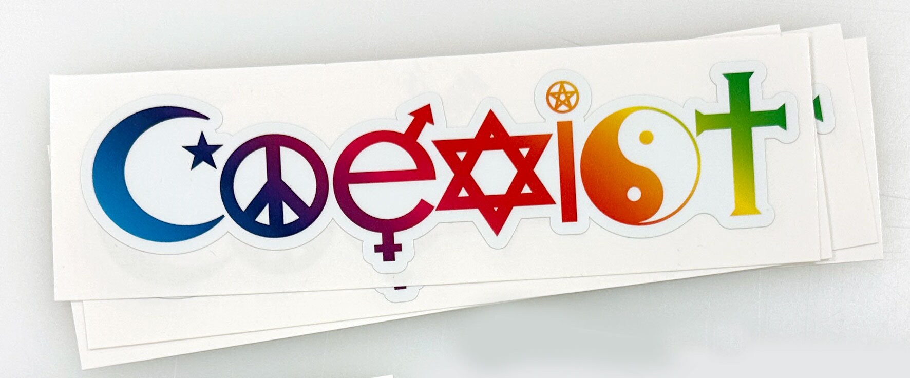 Coexist Sticker Decal in Vinyl W/protective Laminate in Rainbow, B&W ...