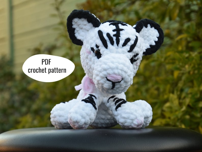 White Tiger Amigurumi Crochet PATTERN - PDF Downloadable - Etsy