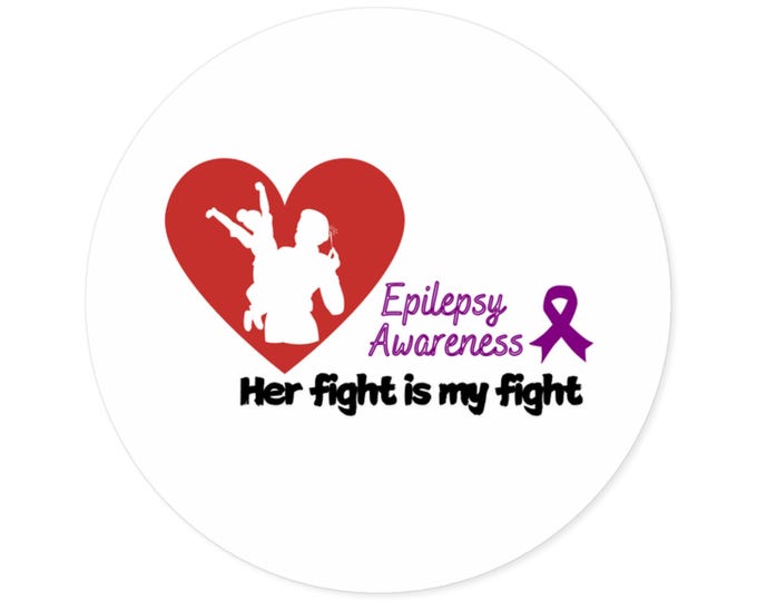 Epilepsy Stickers for Laptop, Her Fight is My Fight Sticker for Cups ...