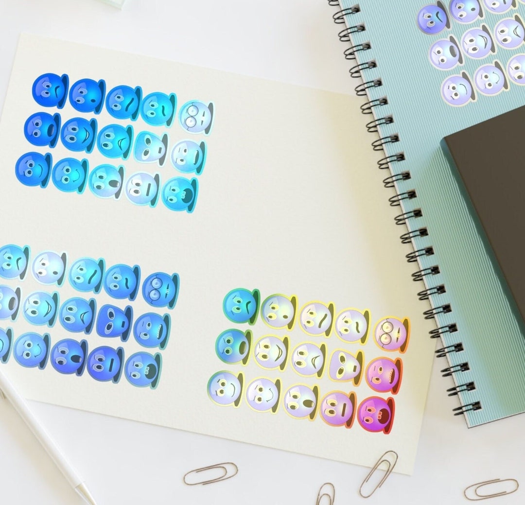 Emoticon Sticker Sheet, Sticker Sheet for Mom, Smile Face Sticker Sheet ...