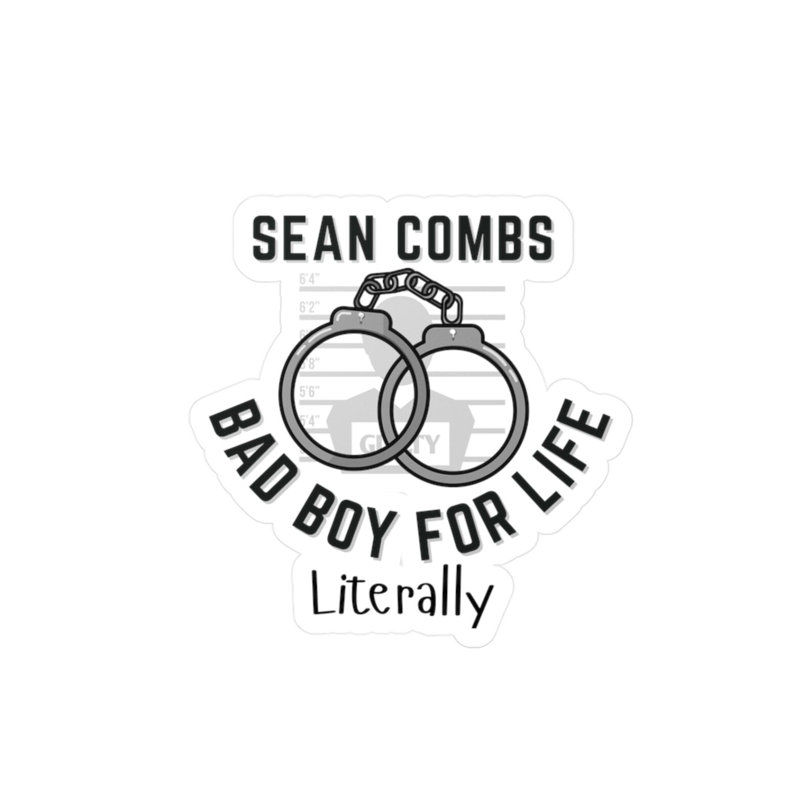 Sean Combs Vinyl Decal Sticker for Tumbler, P Diddy Sticker for Laptop ...