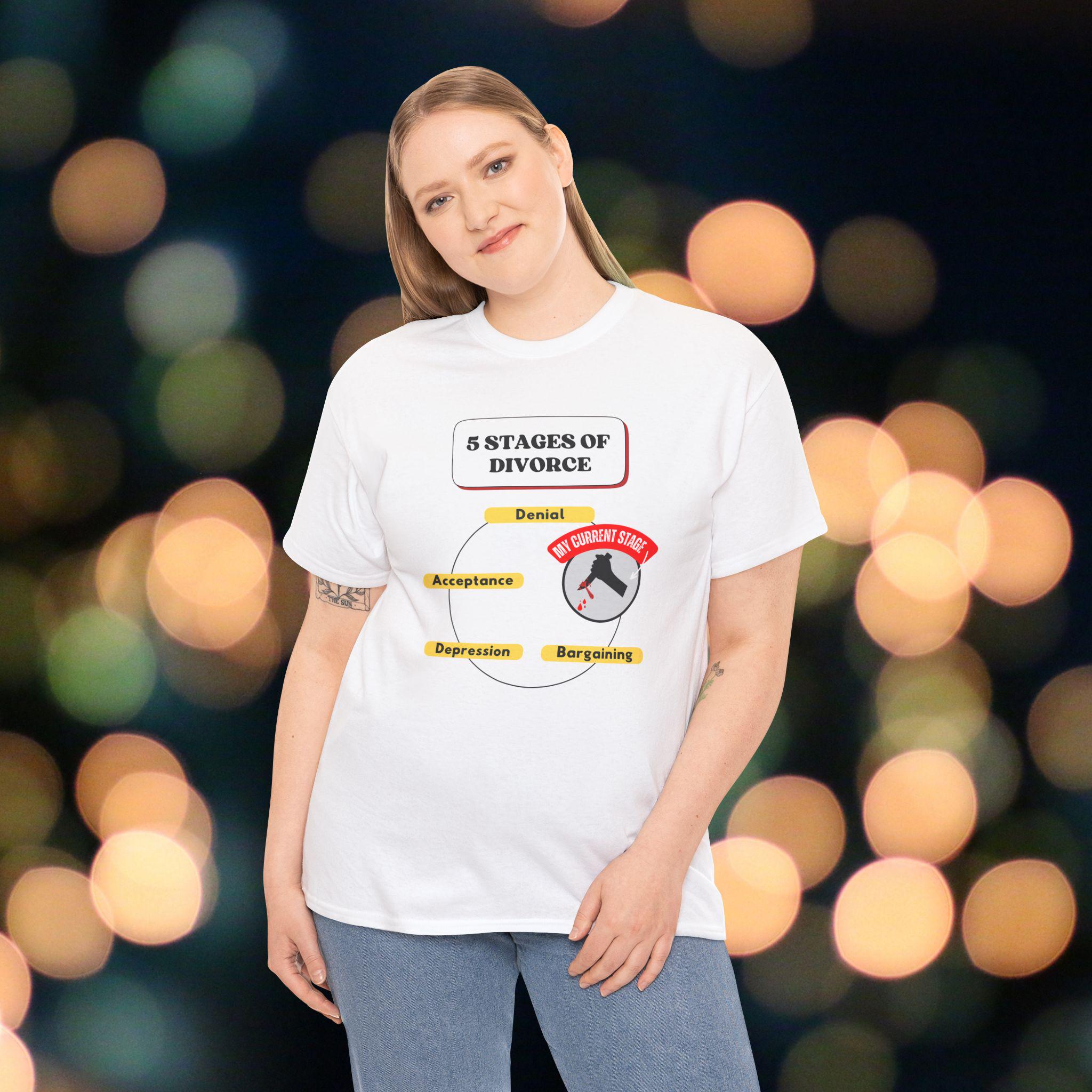 5 Stages of Divorce Shirt, Divorced Gifts for Her / for Him, Funny ...