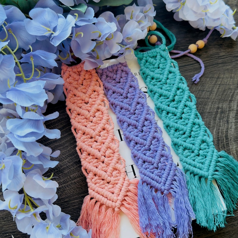 Macrame Bookmarks - Etsy