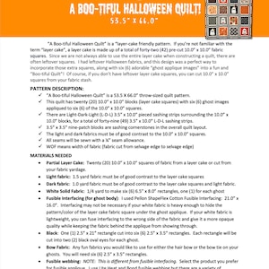 PDF Pattern - A Boo-tiful Halloween Quilt Pattern - PDF Download - Etsy