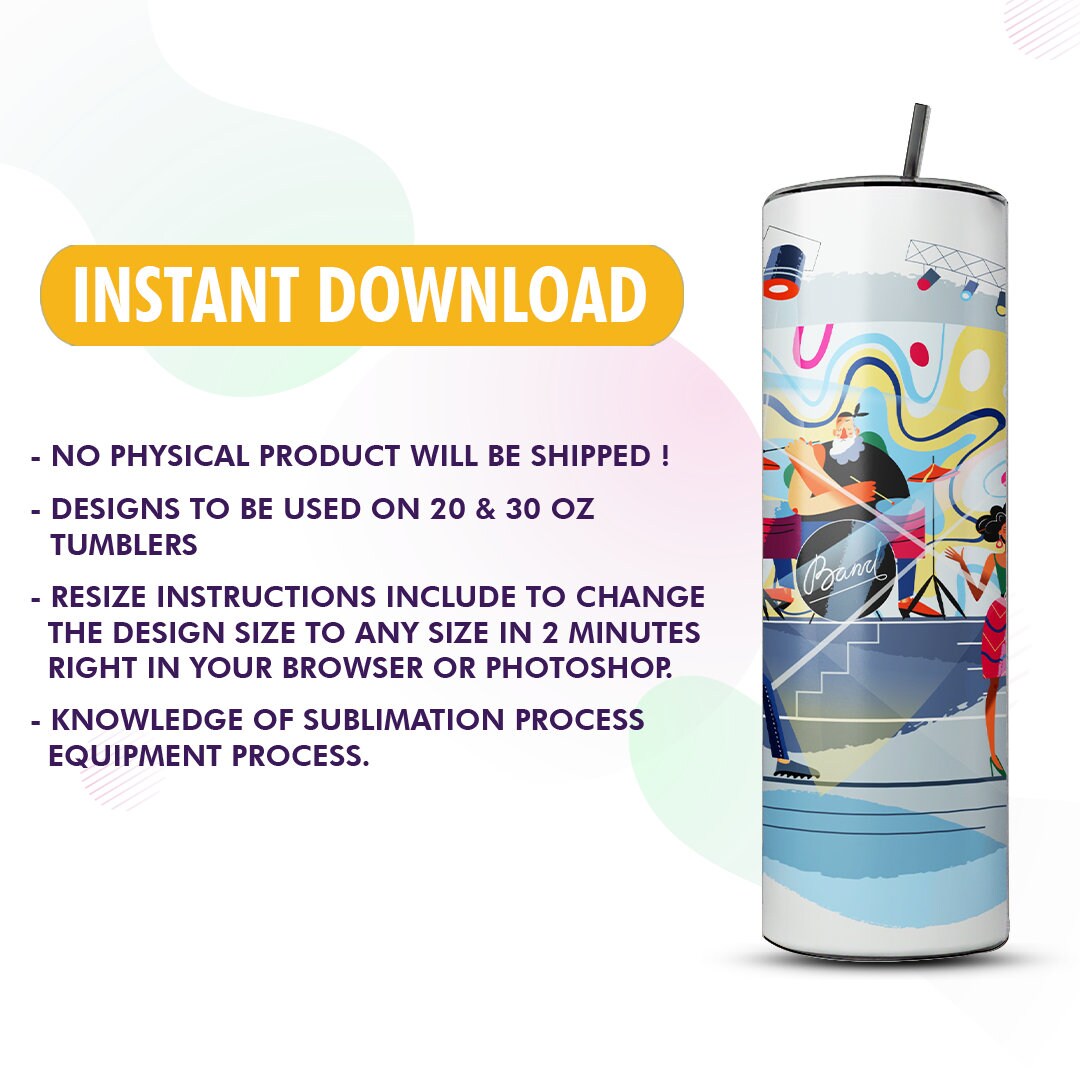Rock Tumbler Wrap Design 30oz PNG 20oz Skinny Tumble Design - Etsy