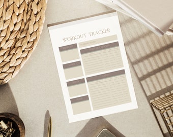 Daily Workout Tracker Blue - Etsy