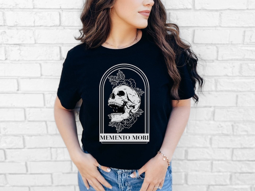 Memento Mori Symbol Shirt, Stylish Philosophical Tees, Reflective ...