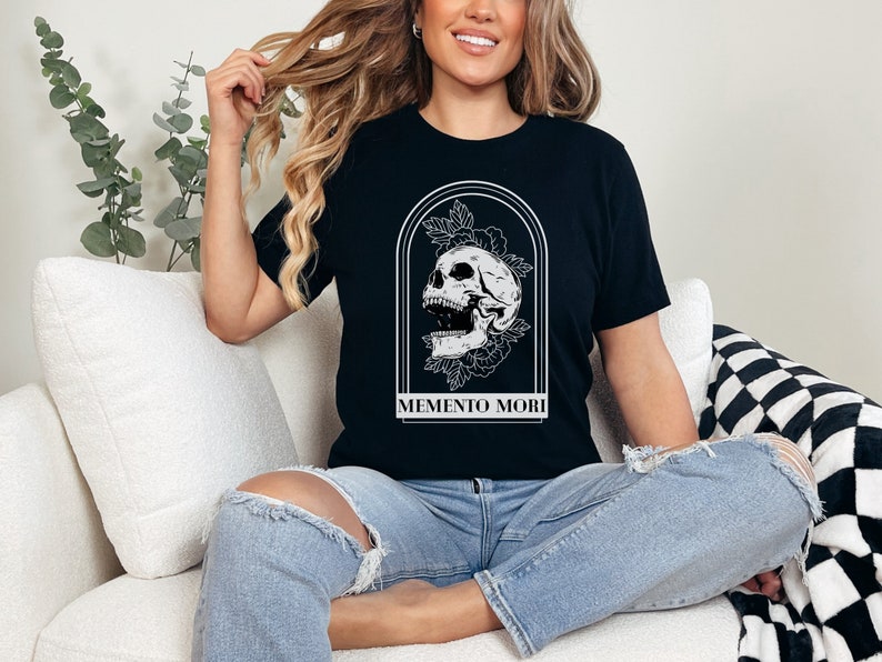 Memento Mori Symbol Shirt, Stylish Philosophical Tees, Reflective ...