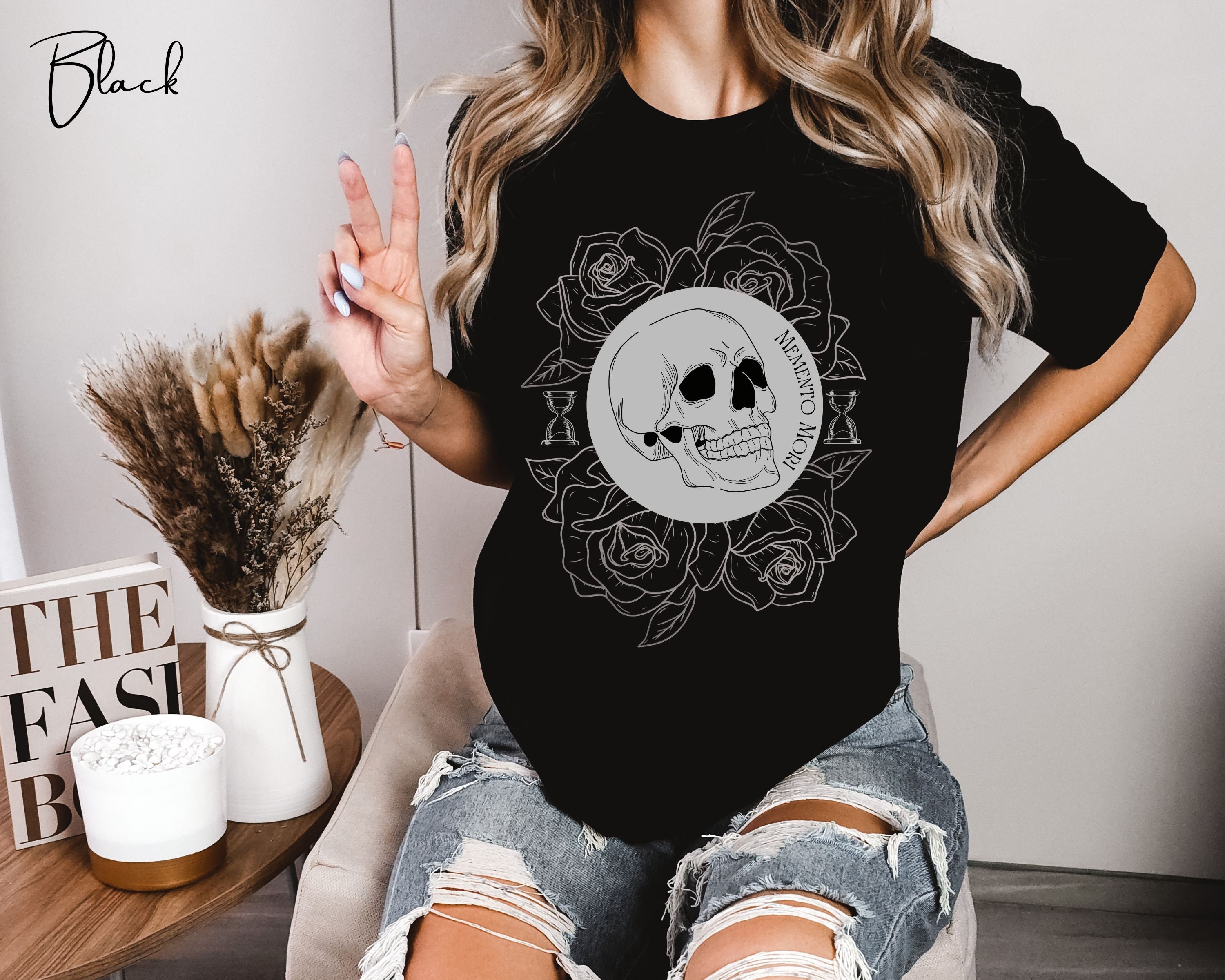 Memento Mori Symbol Shirt, Stylish Philosophical Tees, Reflective ...