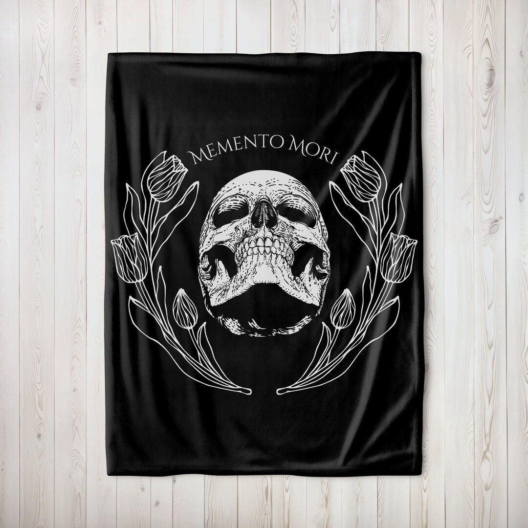 Velveteen Plush Blanket Memento Mori, Stylish Philosophical Throw ...