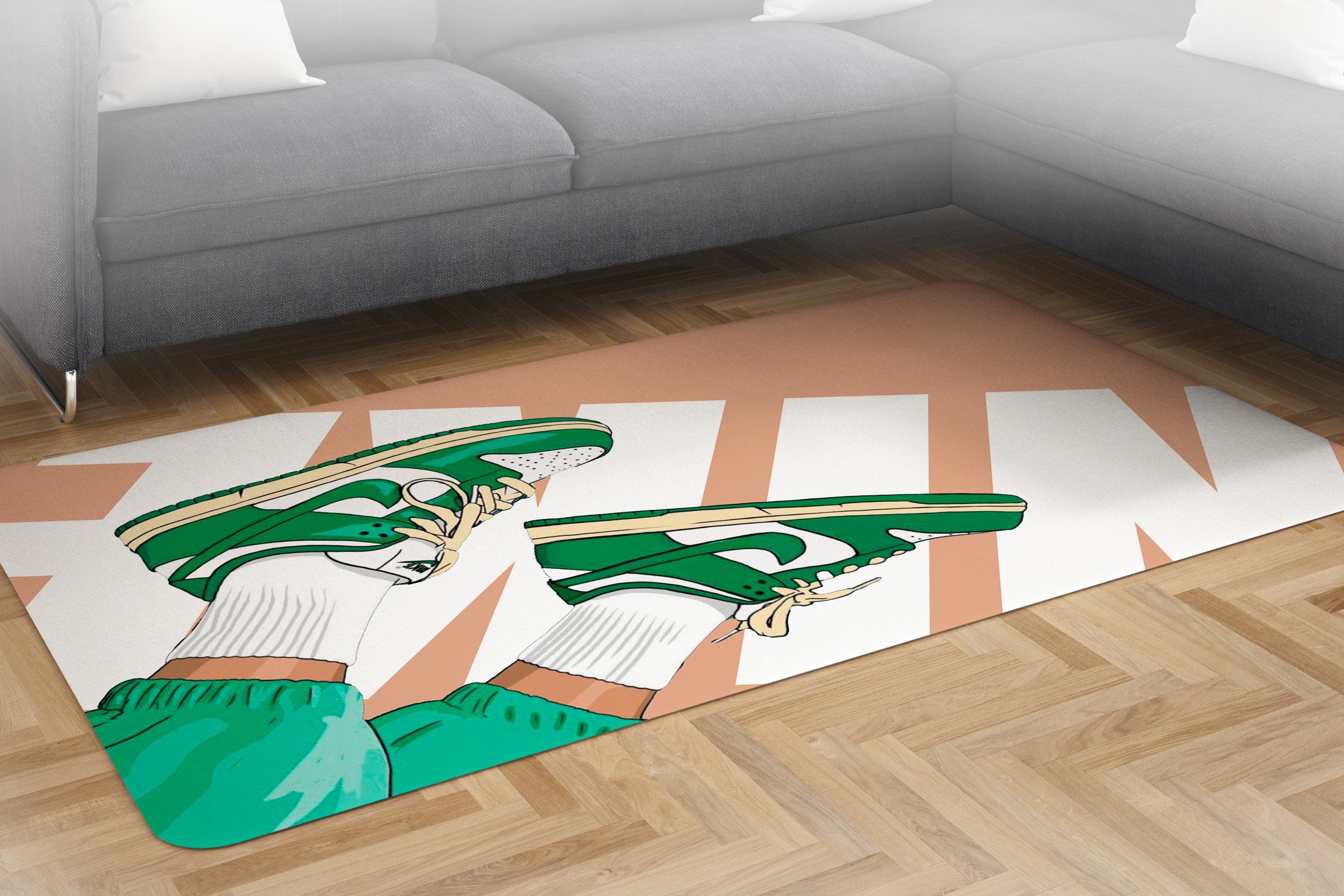 Sneakerhead Rug, Sneaker Design Rug, Sneaker Cabinet Rug, Hypebeast Rug ...
