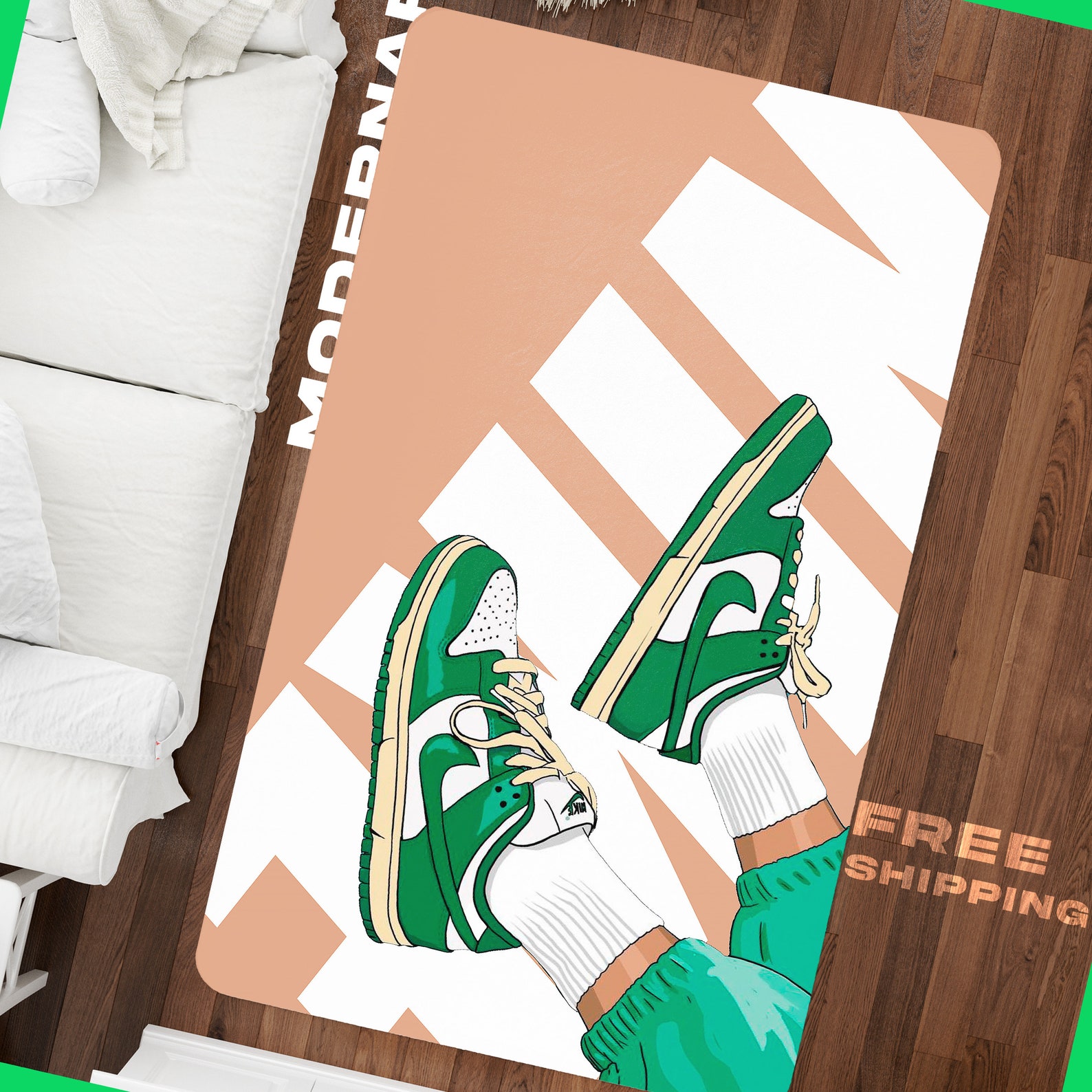 Sneakerhead Rug, Sneaker Design Rug, Sneaker Cabinet Rug, Hypebeast Rug ...