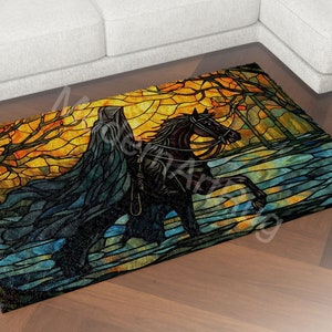 Middle Earth Rug Black Riders of the Nine Cotton MTG Rug Carpet 4 X 6 ...