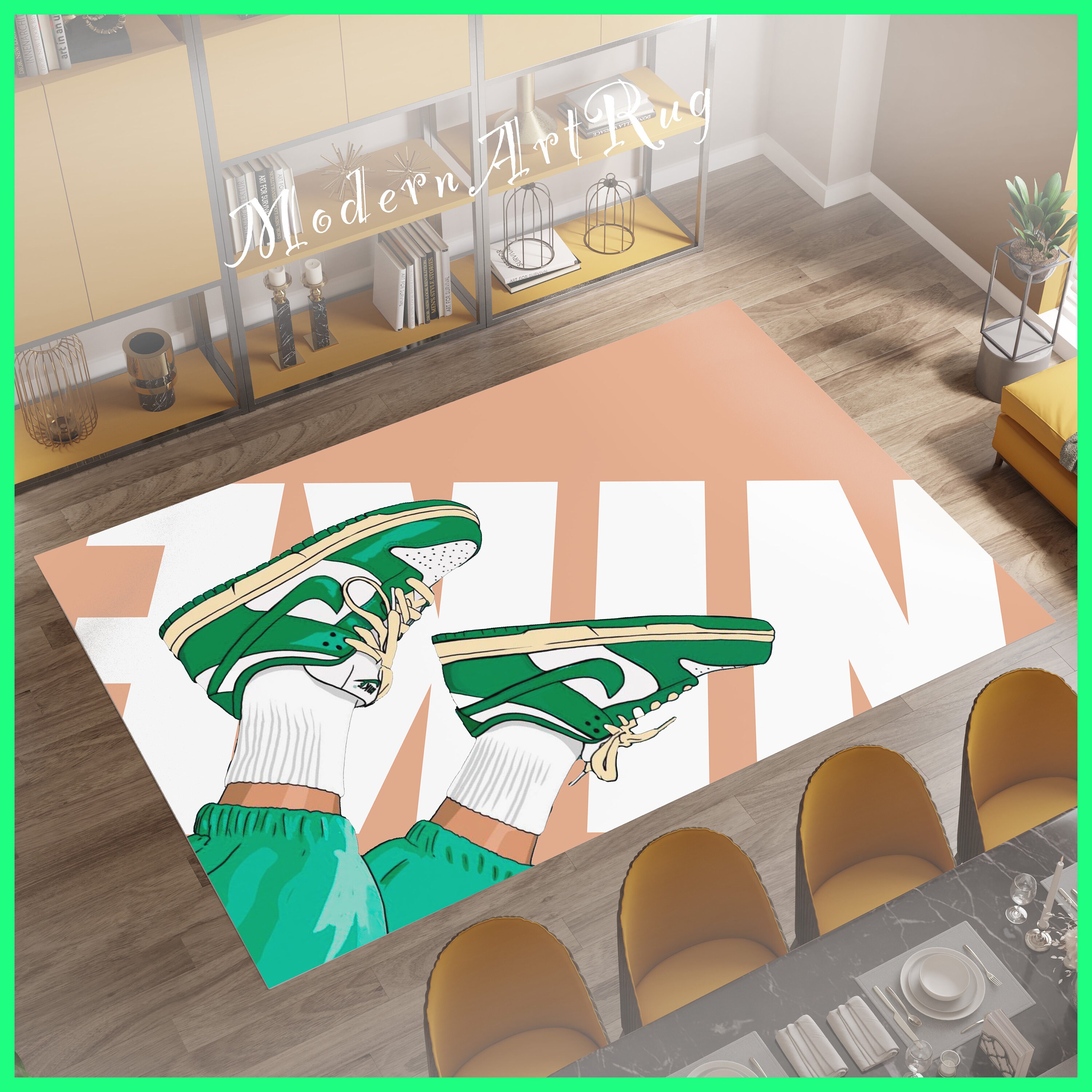 Sneakerhead Rug, Sneaker Design Rug, Sneaker Cabinet Rug, Hypebeast Rug ...