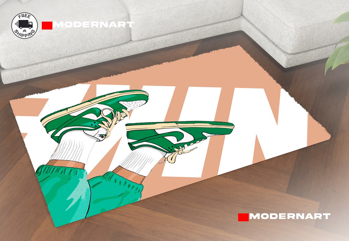 Sneakerhead Rug, Sneaker Design Rug, Sneaker Cabinet Rug, Hypebeast Rug ...
