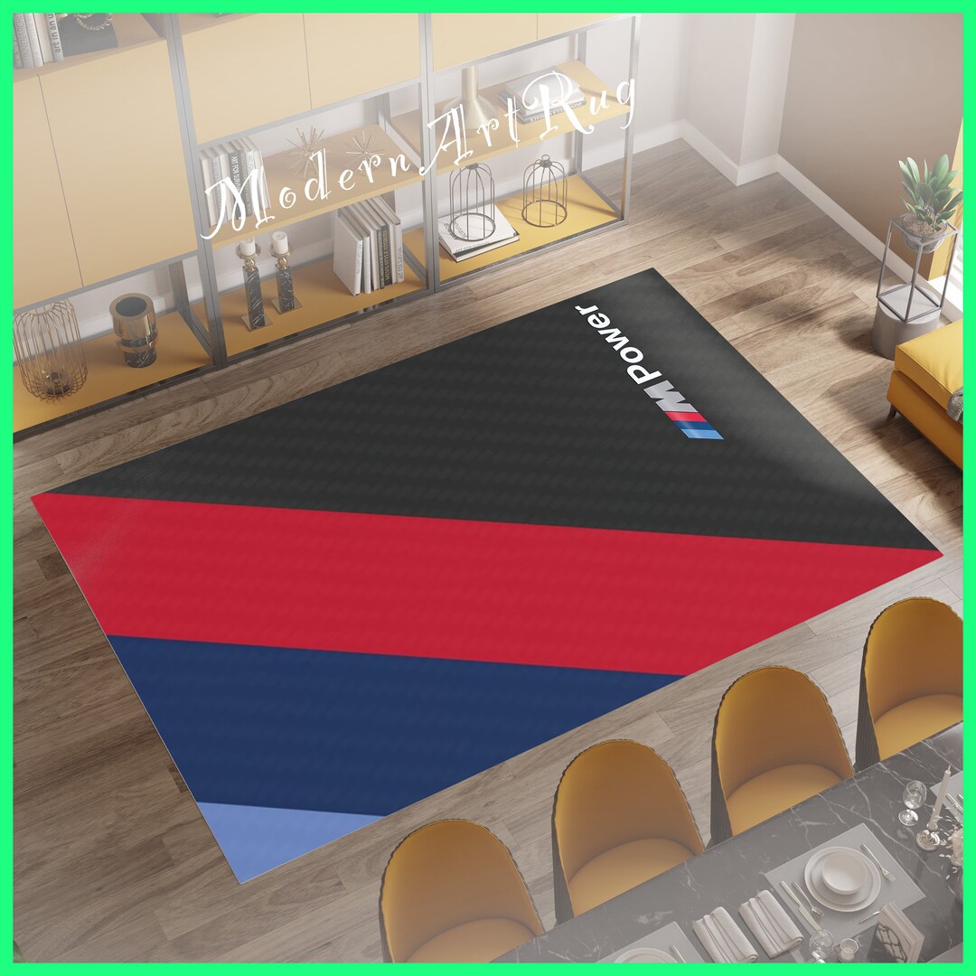 Car Logo Area Rug Msports Rug Car Mat Car Pattern Rug M - Etsy