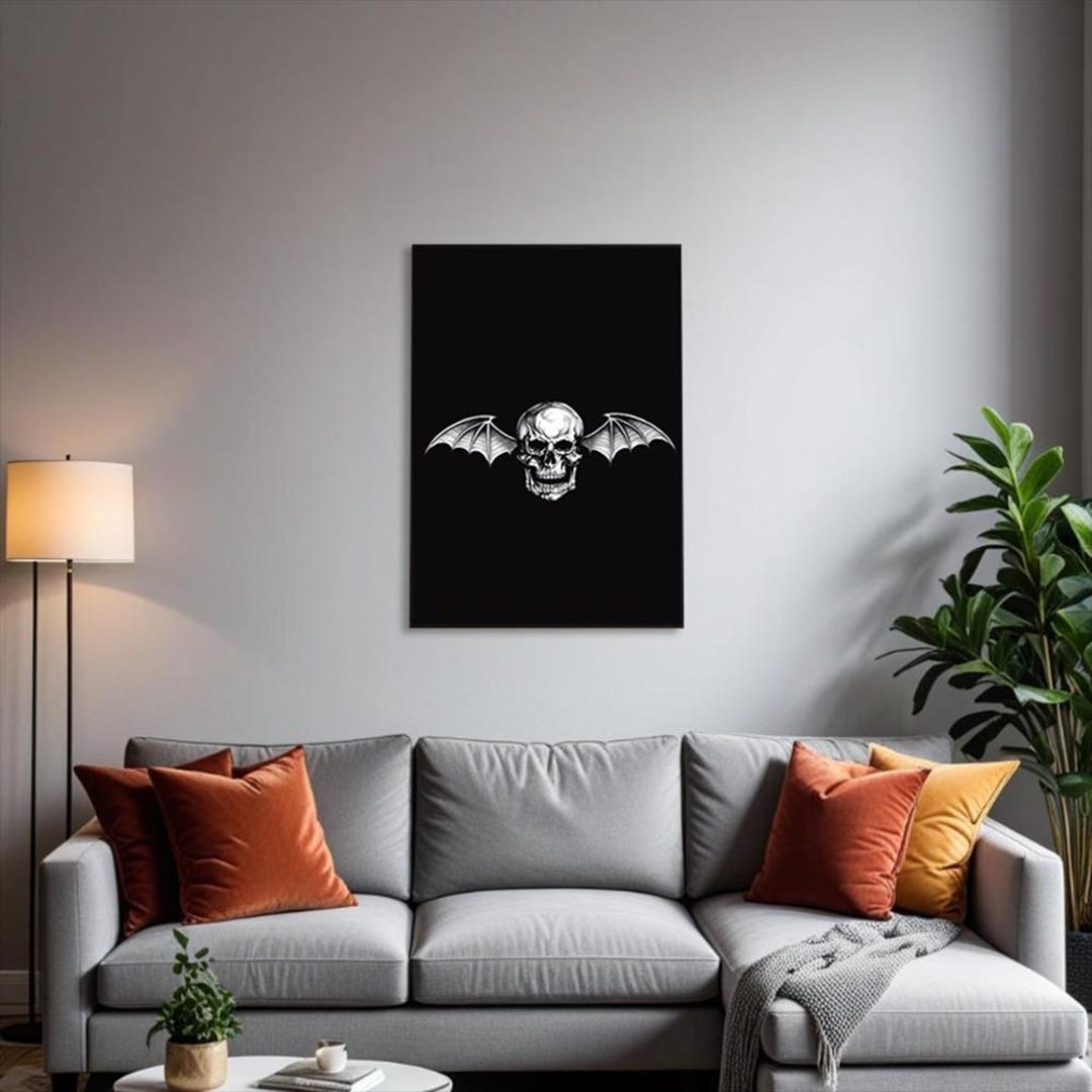 Avenged Sevenfold Poster, A7X, A7X Skull, Death Bat, Dark Wall Art ...