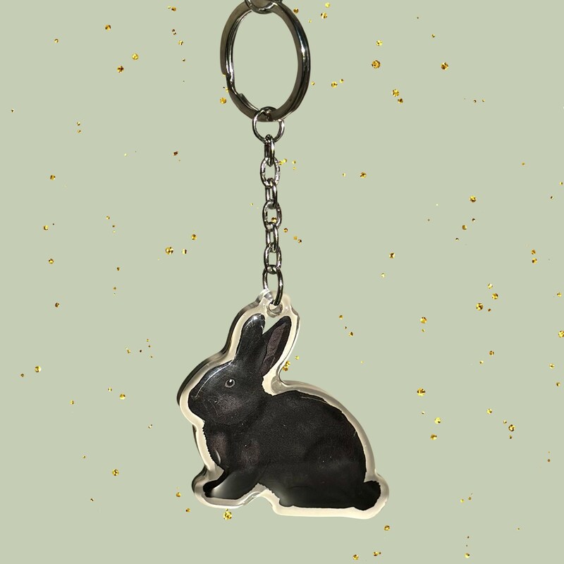 Fluffy Rabbit Keychain - Etsy