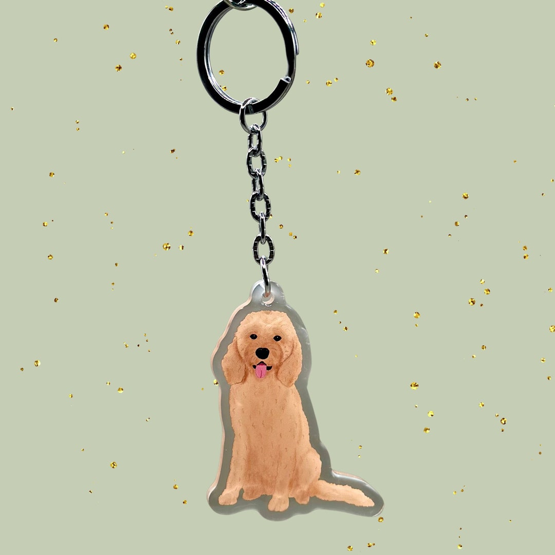 Apricot Doodle Keychains | Dog Breed Acrylic Keychains | Hand Drawn Art ...