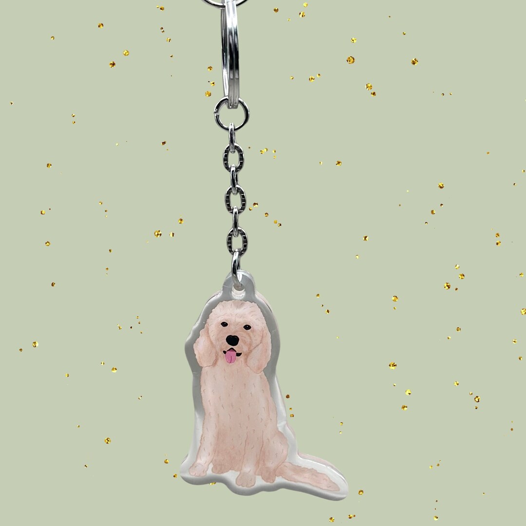Cream Doodle Keychains | Dog Breed Acrylic Keychains | Original Hand ...