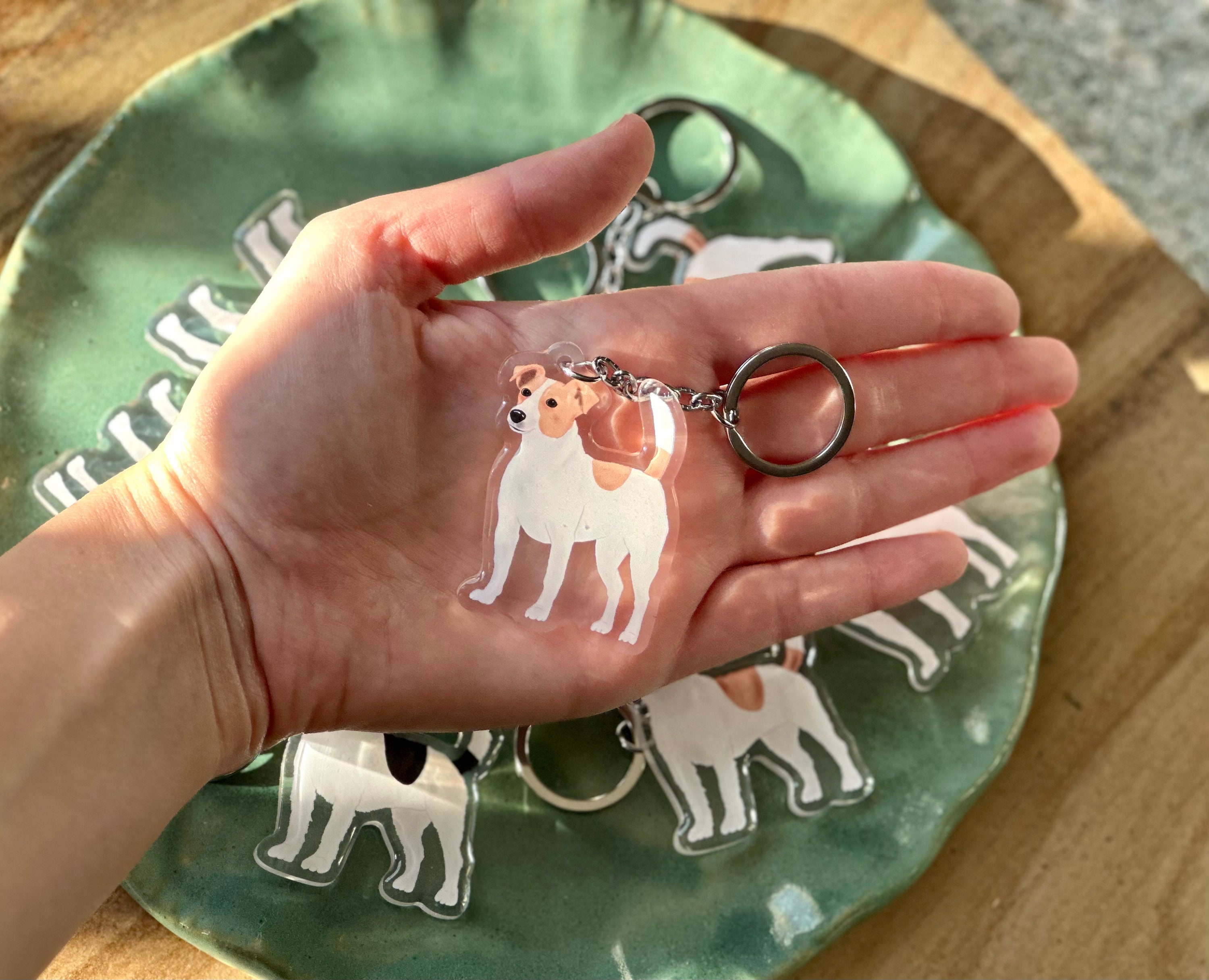 Black Rough Coat Jack Russell Terrier Keychains Dog Breed Acrylic ...