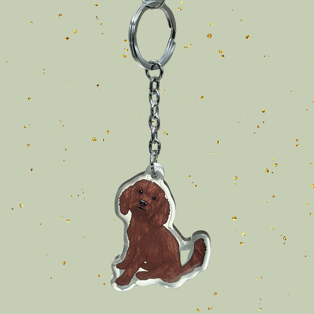Brown Toy Poodle Keychains | Dog Breed Acrylic Keychains | Original ...