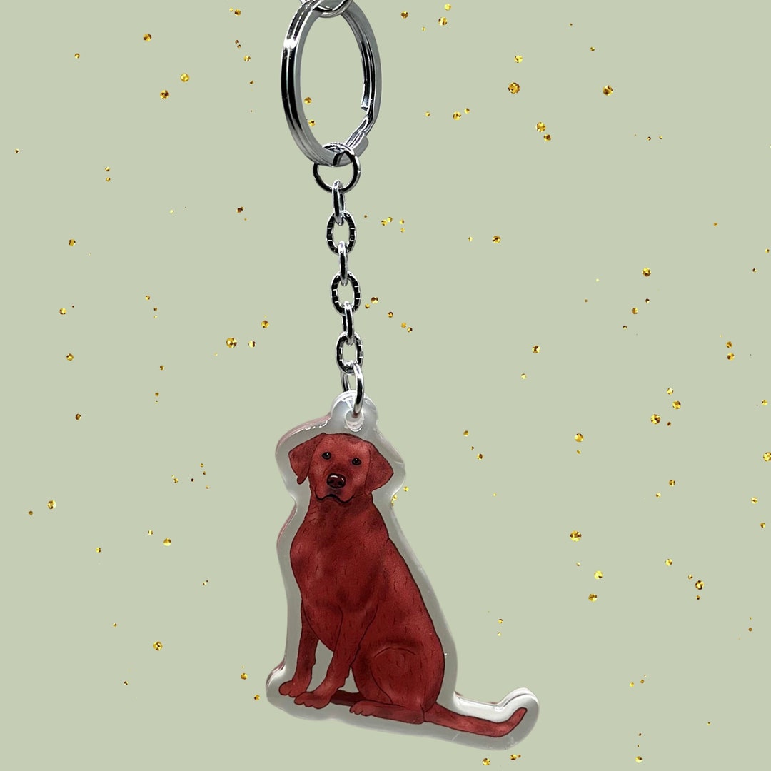 Red Labrador Retriever Keychains | Dog Breed Acrylic Keychains ...