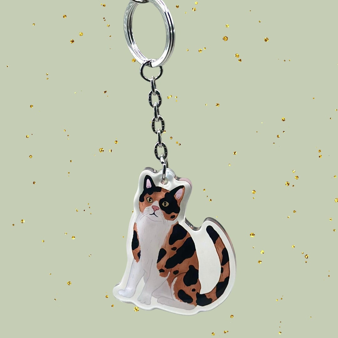 Calico Cat Keychains | Cat Breed Acrylic Keychains | Original Hand ...