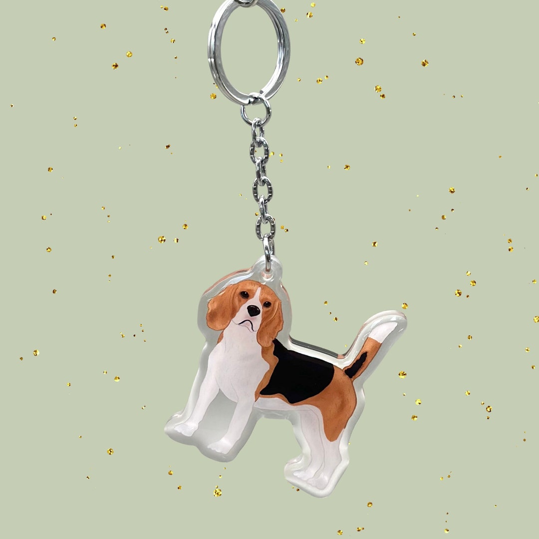 Beagle Keychains | Dog Breed Acrylic Keychains | Original Hand Drawn ...