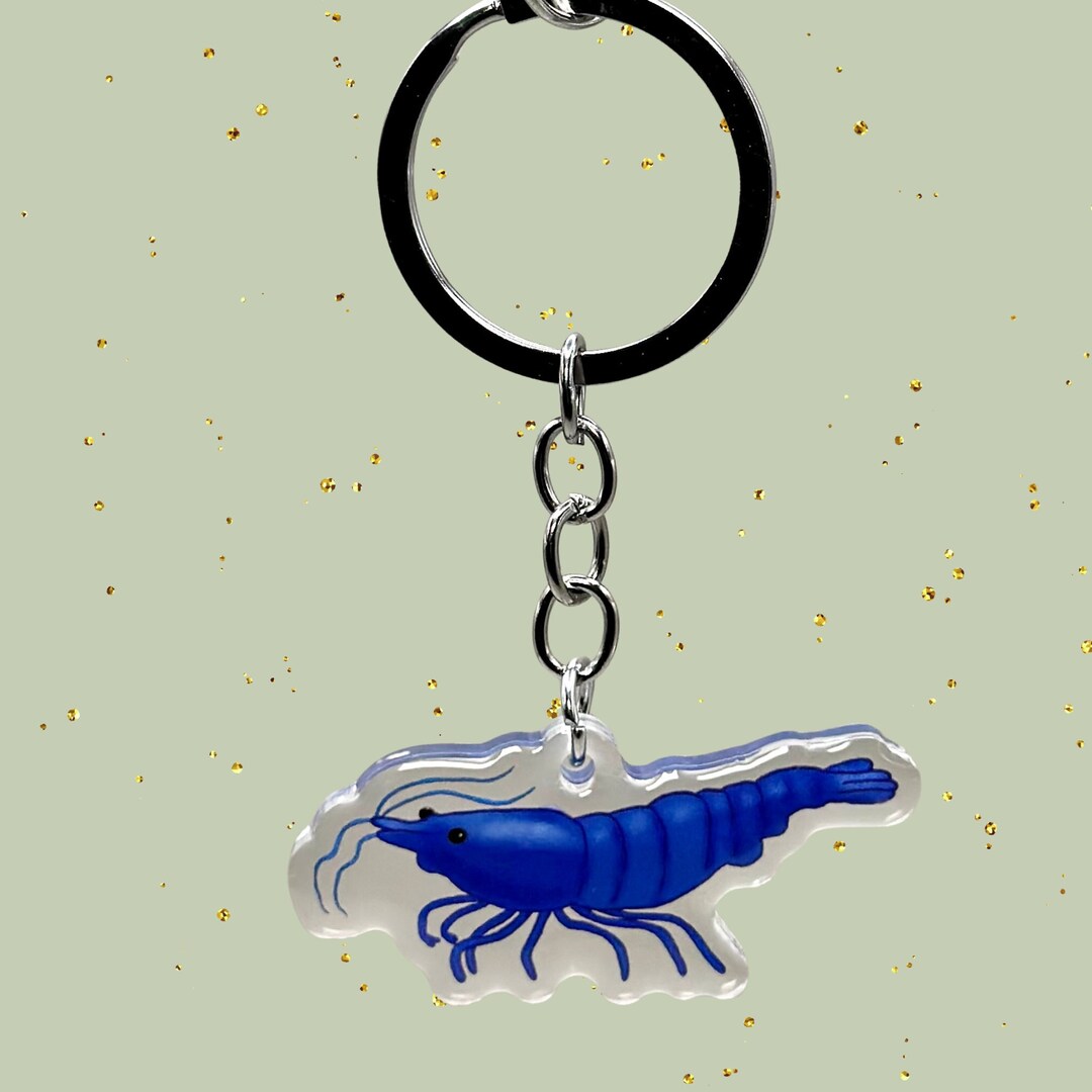 Blue Dream Cherry Shrimp Keychains | Freshwater Aquarium | Cute Art ...