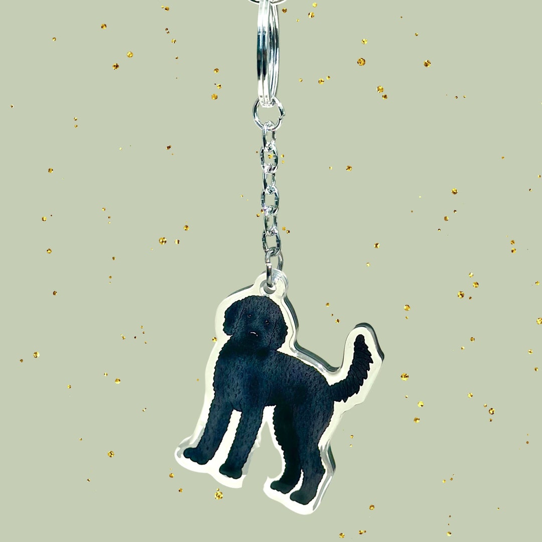 Black Goldendoodle & Labradoodle Keychains | Dog Breed Acrylic ...