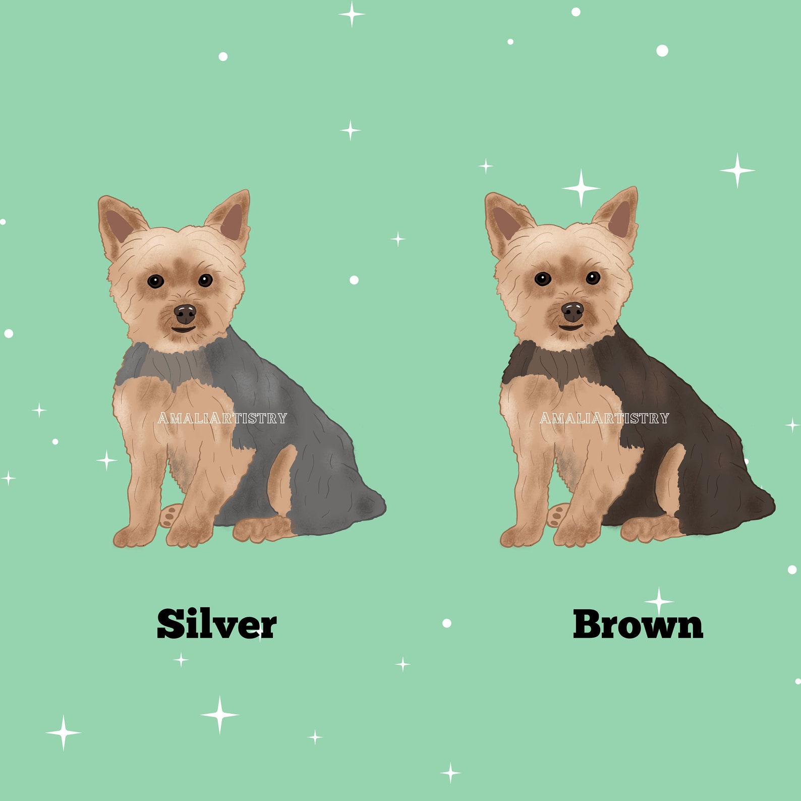 Silver Yorkie Yorkshire Terrier Keychains | Dog Breed Acrylic Keychains ...