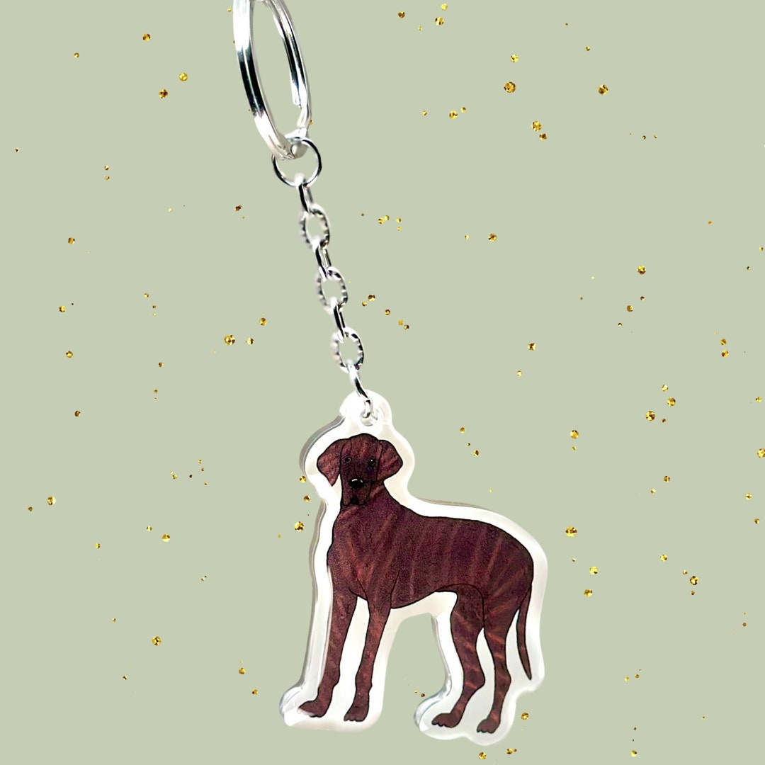 Brindle Great Dane Keychains | Dog Breed Acrylic Keychains | Original ...