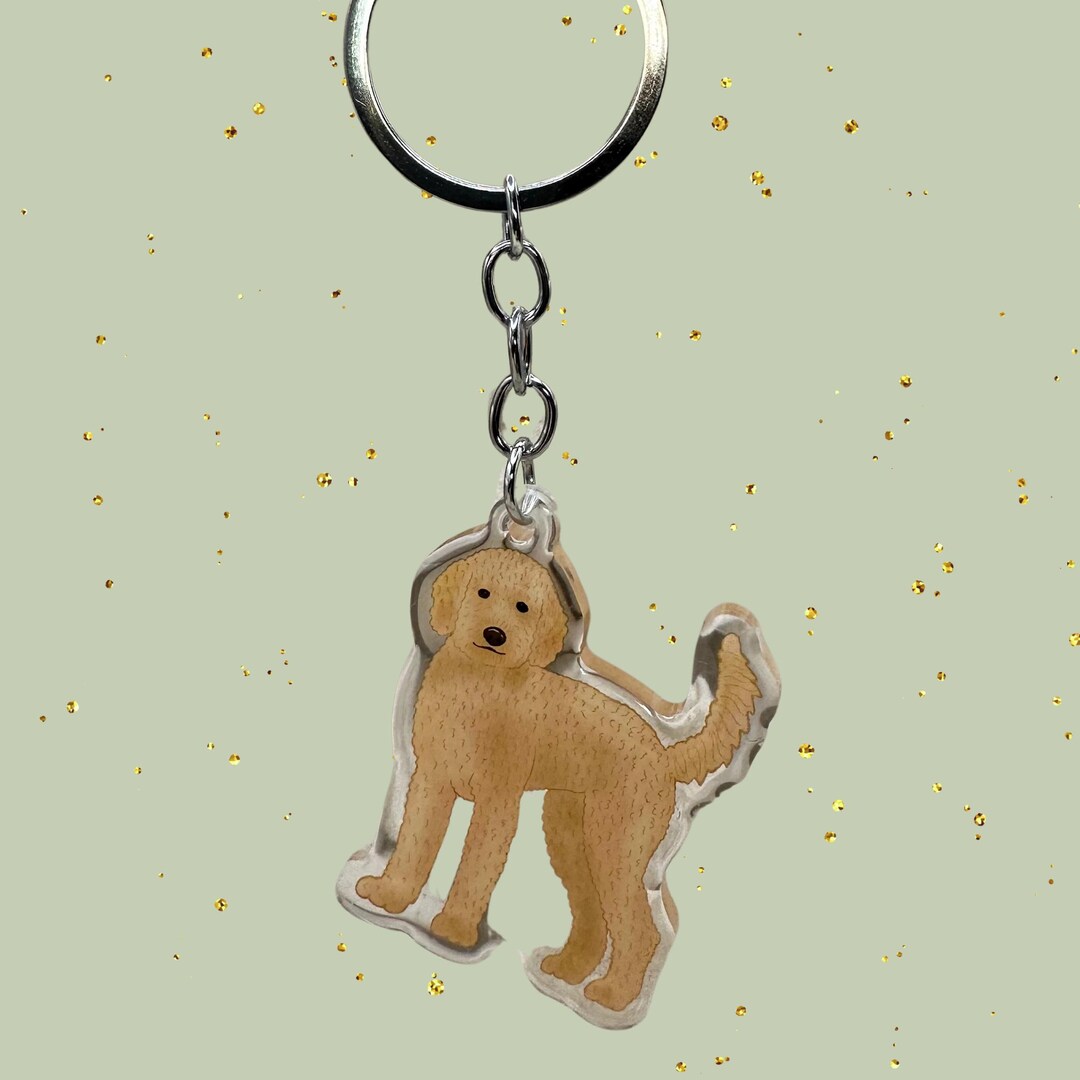 Gold Goldendoodle & Labradoodle Keychains | Blonde Dog Breed | Original ...
